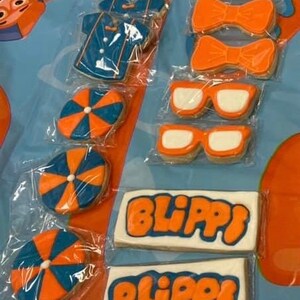 Blippi Decorated Cookies / Blippi Party Supplies / Blippi - Etsy
