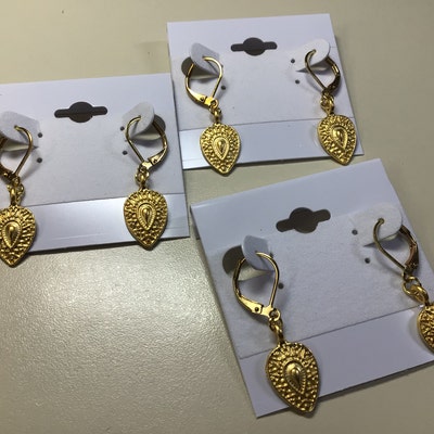 2 Gold Drop Charms Gold Plated Charms 19x11mm G8210 - Etsy