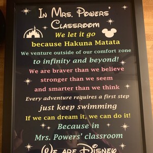 Teacher Gift, Disney Classroom Poster, Teacher Gifts, Teacher Thank You ...