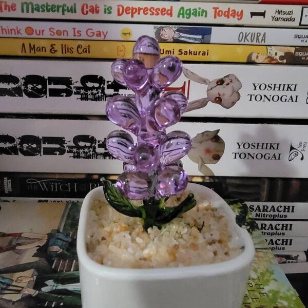 Mini Glass Flower Bouquet Set- Birth Month Flower Bouquet,mini Flower ...