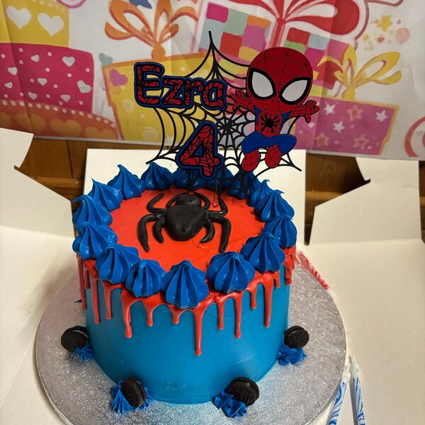 Spin - Spidey Inspired Cake Topper, Print at Home, DIY, Last Minute ...