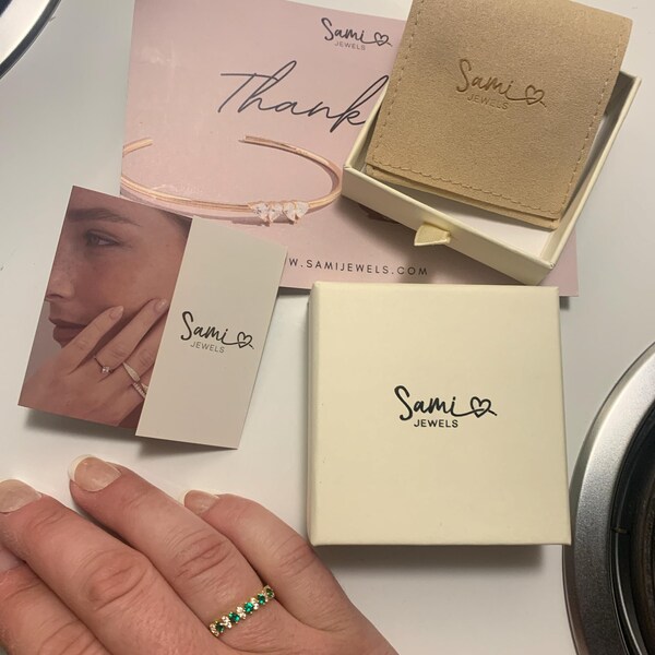 Sami Jewels Emerald Ring, Gemstone Ring, Emerald Jewelry, Gift for Her ...