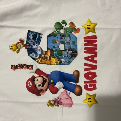 Super Mario Birthday Shirt for Boys , Super Mario Custom Shirt, Super ...