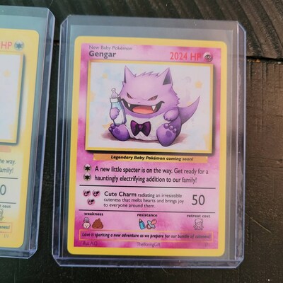 Pokemon Pregnancy Card Pikachu and Charmander Design Custom Pokemon ...