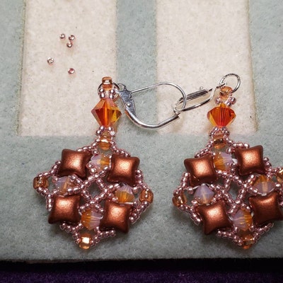 Dakota Beaded Earrings Pattern, Dbbeadingdesigns, PDF, Beading Tutorial ...