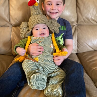 Crochet Pattern Chicken Hat/ Chicken Hat Pattern/ Spring Chicken Hat ...