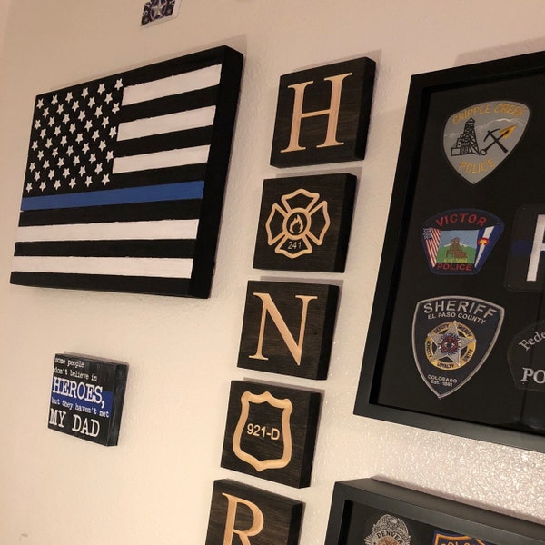 Law Enforcement - First Responders - Scrabble Tile Wall Decor Wall Art ...