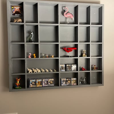 Wooden Display, 28 Compartments Spice Rack, Knick Knack Collection ...