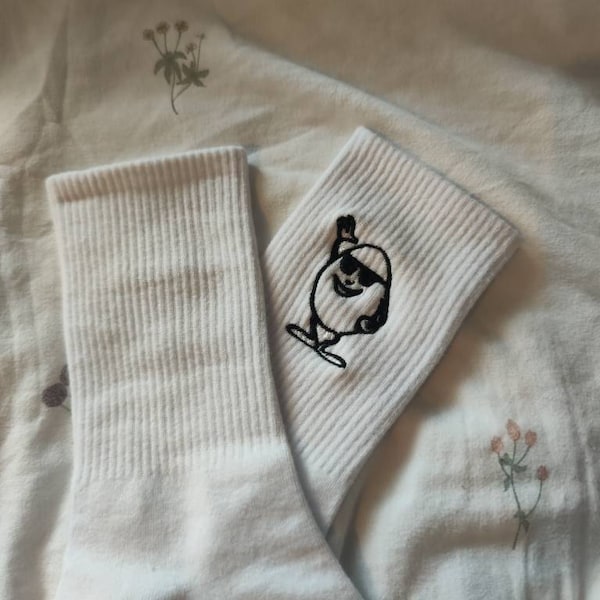 Custom Embroidered Socks, Unisex Cotton Socks Withpersonalized Text ...