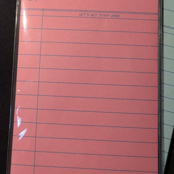 Small Library Card Notepad | 4x6 Notepad | Book Notepad | Aesthetic ...