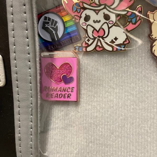 Romance Reader Enamel Pin - Etsy