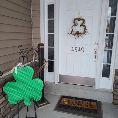 Large Corrugated Tin Shamrock / Rustic Tin Shamrock / Tin St. Patrick's ...