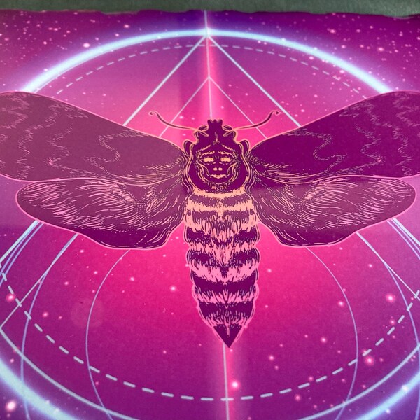 Moth Grid - Crystal Grid - Sacred Geometry - Slate - Gridding - Healing ...
