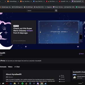 Twitch Banner Template - Dark Night Celestial Sky Editable Customizable ...