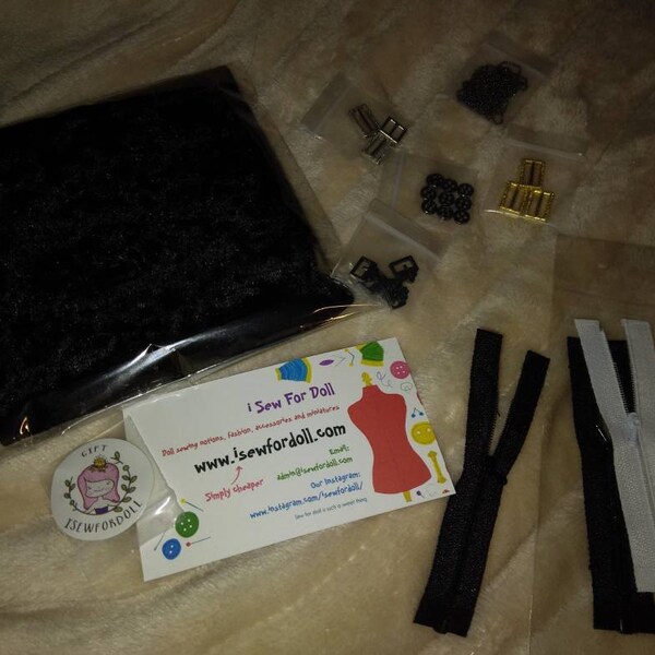 W030 Extra Slim Open End Separating Mini Zippers Doll Sewing Supplies ...