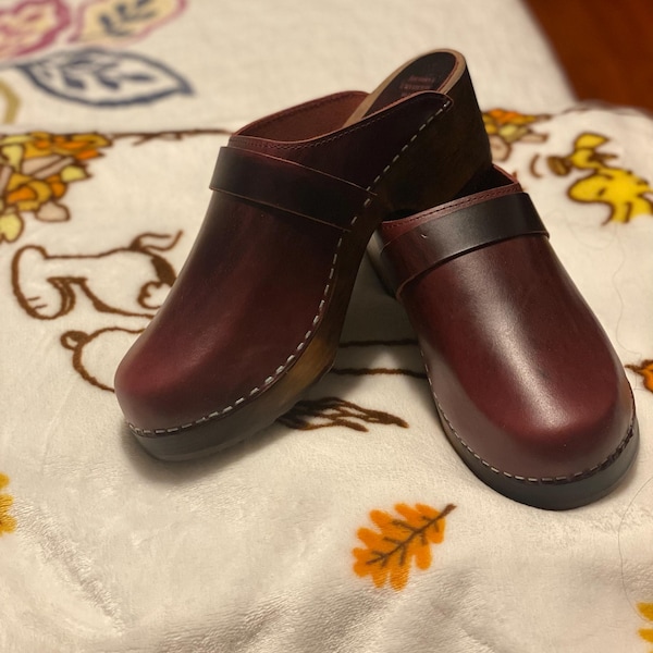 Swedish Classic Clogs With Wool Lining, Women Mules With Wool, Maguba ...