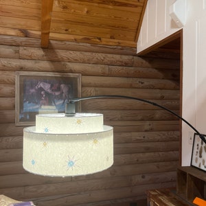 FULLY ASSEMBLED Mid Century Modern Lamp Shade / 2 Tier Angled - Etsy