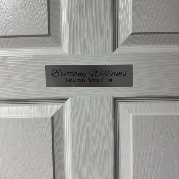 2"x8" Custom Imprinted Name Plate Insert Fits Standard Wall and Desk ...