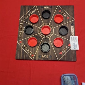 Rummoli Wooden Board Game With Removable Cups - Etsy Canada