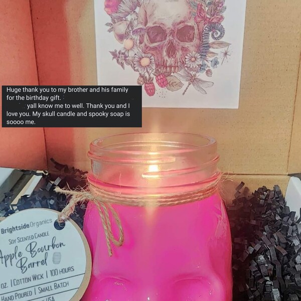 Skull Candle Gift Box | Halloween Pamper Hamper | Spooky Box Halloween ...