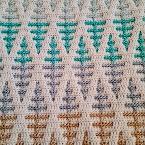 Crochet PATTERN Tree Tops Throw, Blanket, Afghan. Original Design by ...