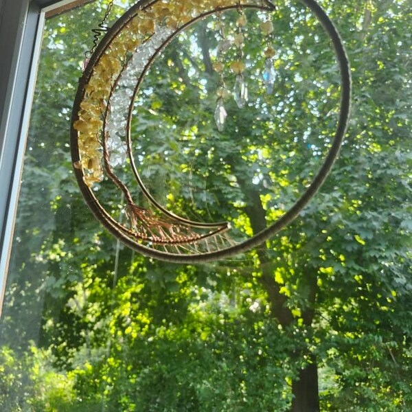 Suncatcher Crystal, Christmas Gift for Mom, Charming Moon Sun Catcher ...