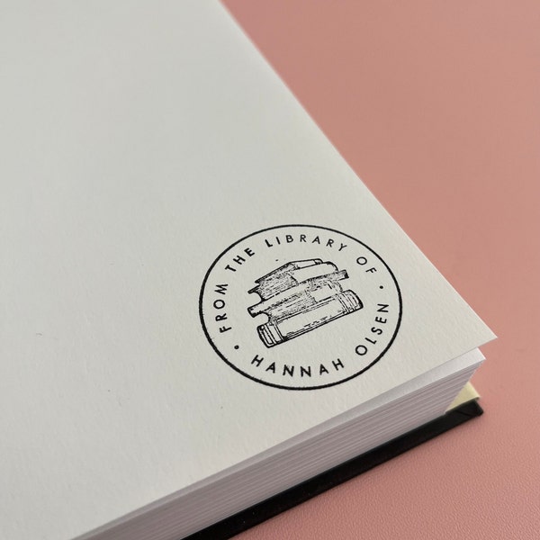 Library Stamp #31 - Wooden or Self-inking - Calligraphy - Bookplate ...