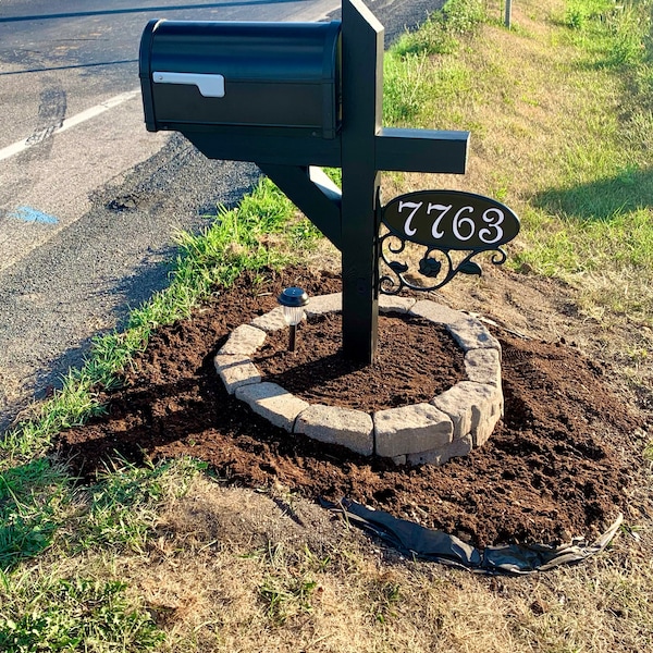 Address Bracket With Reflective Numbers for Mailbox - Etsy