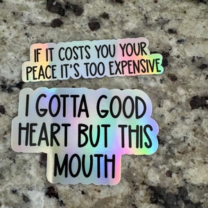 NEW Your Text Here Holographic Vinyl Stickers, Custom Logo Holographic ...