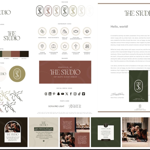 Brand Identity Kit, Custom Logo With Social Media Branding Kit and ...