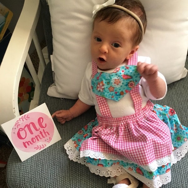 Baby‘s First Dirndl, Baby Dirndl, Light Blue Checkered Christening Robe ...