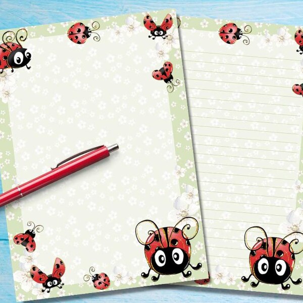 Sea Turtle A5 Letter Writing Paper, Pen Pal Supplies, Stationery Lined ...