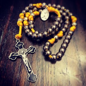 Black and Copper Rosary - Etsy