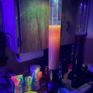 Directglow 2oz Neon Blue UV Blacklight Reactive Glow Party Shot Glasses ...