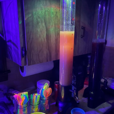Directglow 2oz Neon Blue UV Blacklight Reactive Glow Party Shot Glasses ...