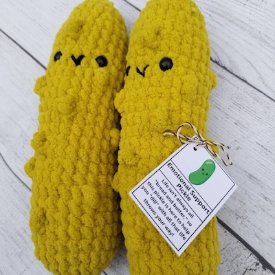 Emotional Support Pickle Crocheted Pickle Plush Gift for - Etsy