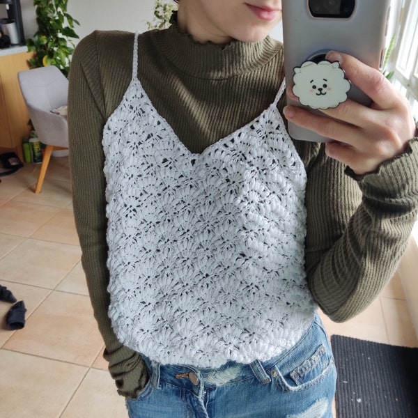 Crochet Top Pattern PDF - Mist Cami - Crochet Cami Top Camisole Pattern ...