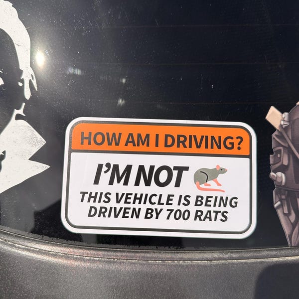 How Am I Driving? Funny Bumper Sticker I'm Not This Vehicle is Being ...