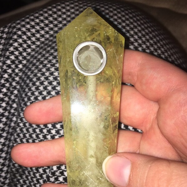 Citrine Crystal Necklace With Opal Cat Symbol, Gemstone Necklace ...