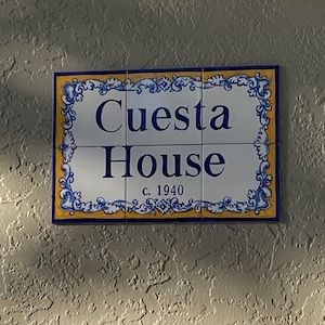 Spanish House Number Plaque, Old Address Plaque, House Name Signs, Hand ...