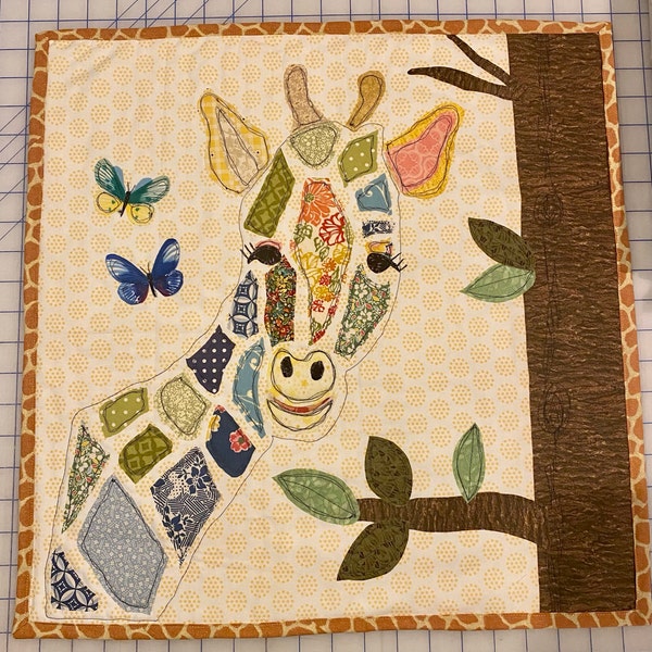 Giraffe Applique Pattern Jill the Gorgeous Gentle Giant Scrap Buster ...