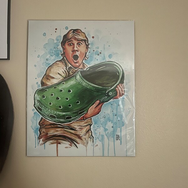 Steve Irwin With a CROC! | Art Print, Wall Decor, Painting, Fan Art ...