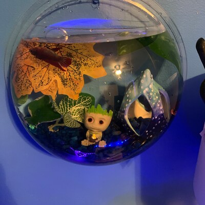 Galaxy Fish Cave MADE TO ORDER Ceramic Fish House Cute - Etsy