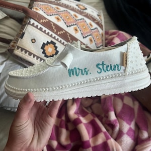 Womens / Wedding Custom Dude Shoes Perfect for Custom Gifts, Bridal ...