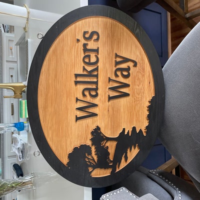 Double Sided or Single Sided Carved Wood Address Sign, Exterior Family ...