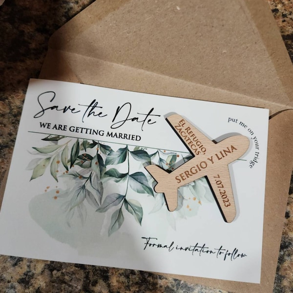 Cow Ear Tag Save the Date Magnet, Farm Wedding Invite, Wooden Save the ...