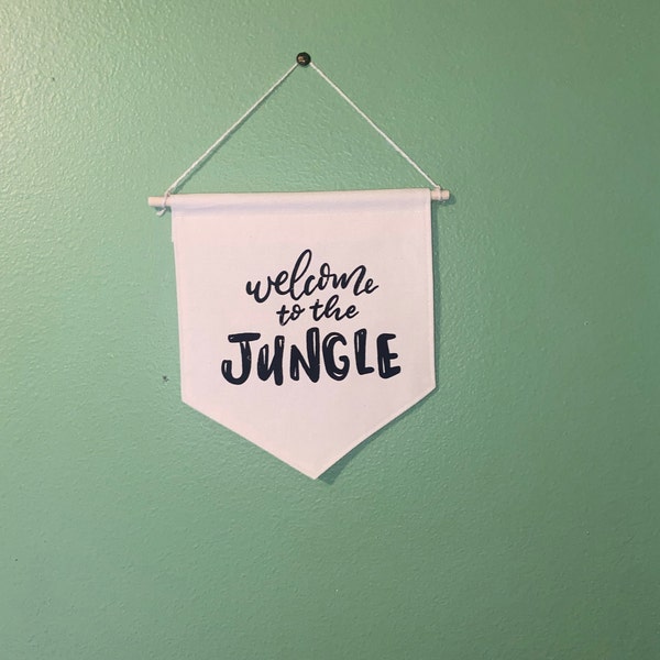 It's a Jungle in Here Canvas Banner | Neutral Safari Nursery Decor ...