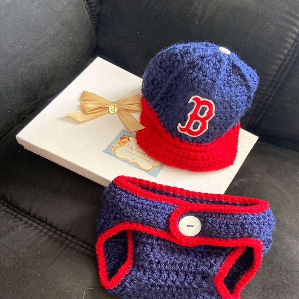 Baby Boy Outfit Boston Red Sox Baby Boy Clothes Knitted Hats, Newborn ...