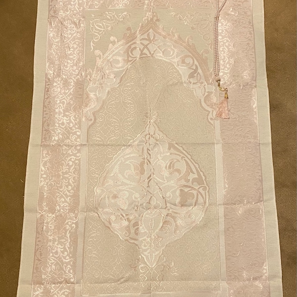 Pink Color Personalized Prayer Mat, Eid Gifts, Islamic Gift Set, Prayer Mat Set, Islamic Wedding ...