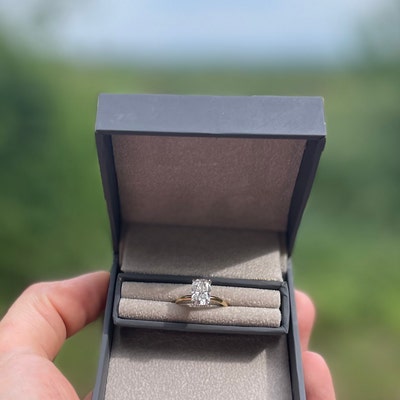 4 Carat Lab Diamond Ring / 4 CT Elongated Cushion Diamond / - Etsy